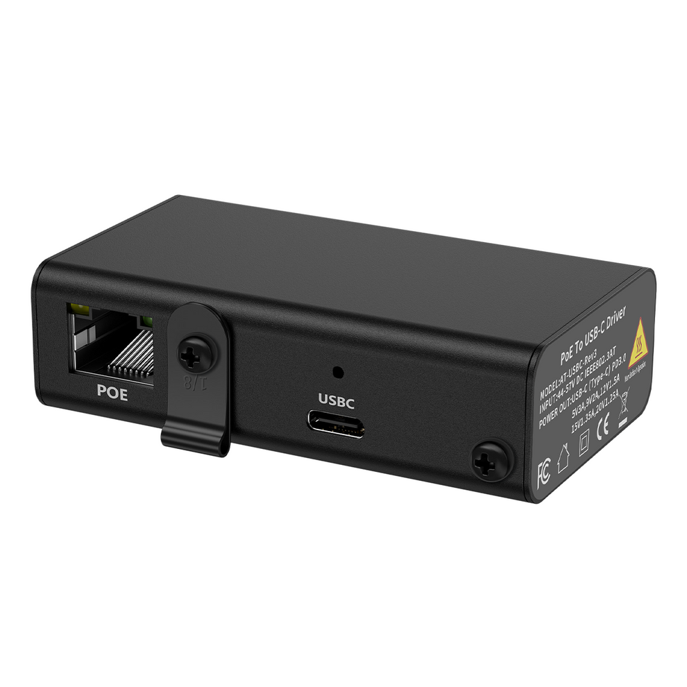 AT-USBC-Rev3 PoE Adapter 802.3at PoE+ to USB-C for Tablets – 25W Max O ...