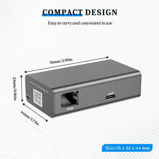 GBT-USBC-PD Upgraded 65W USBC Charger! 802.3bt PoE to USBC Power + Dat ...